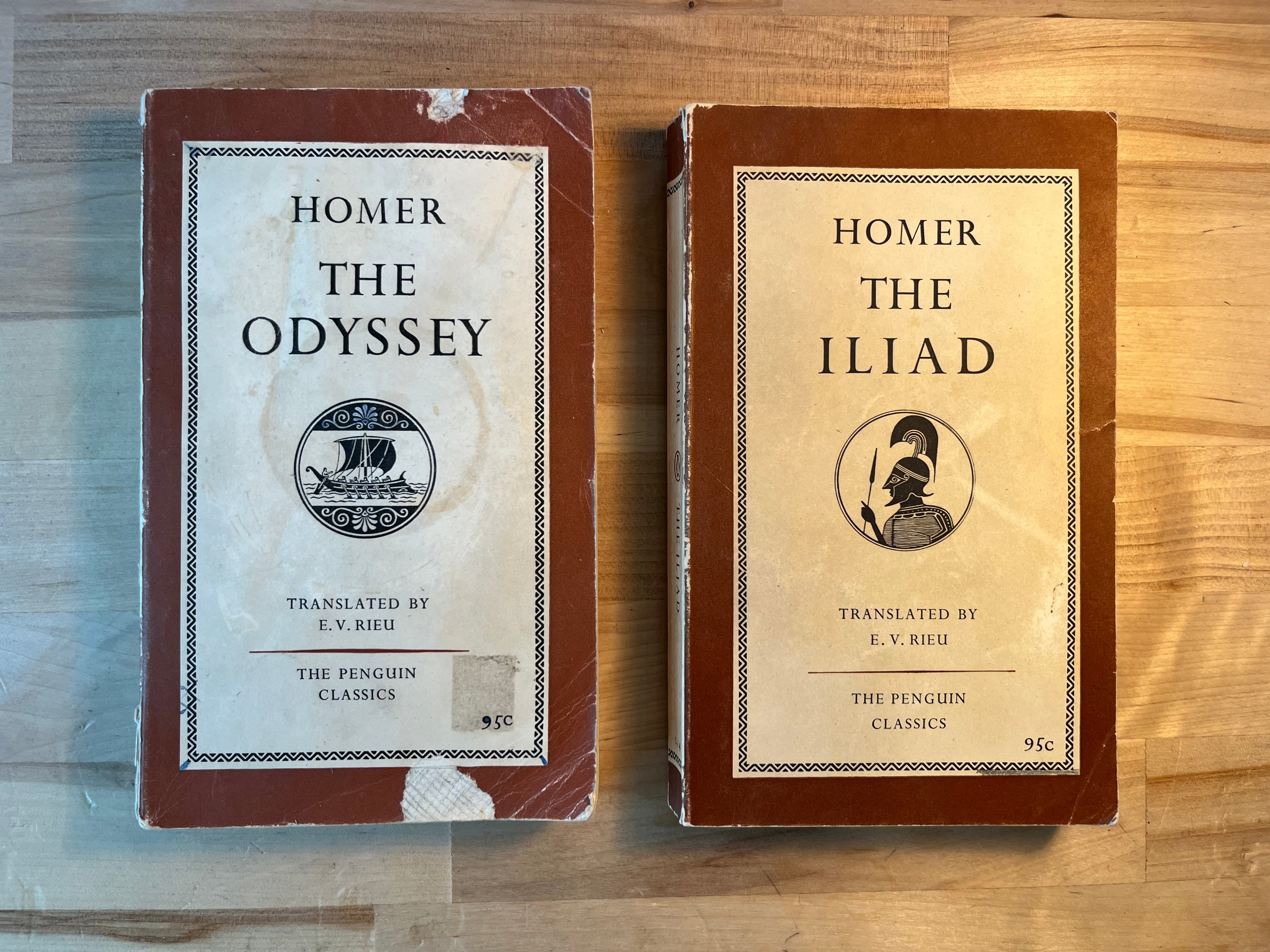 The Iliad & The Odyssey ~ E.V.Rieu trans. ~ Penguin Classics ...